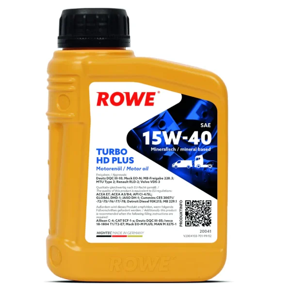 ROWE - Hightec Turbo HD SAE 15W-40 Plus